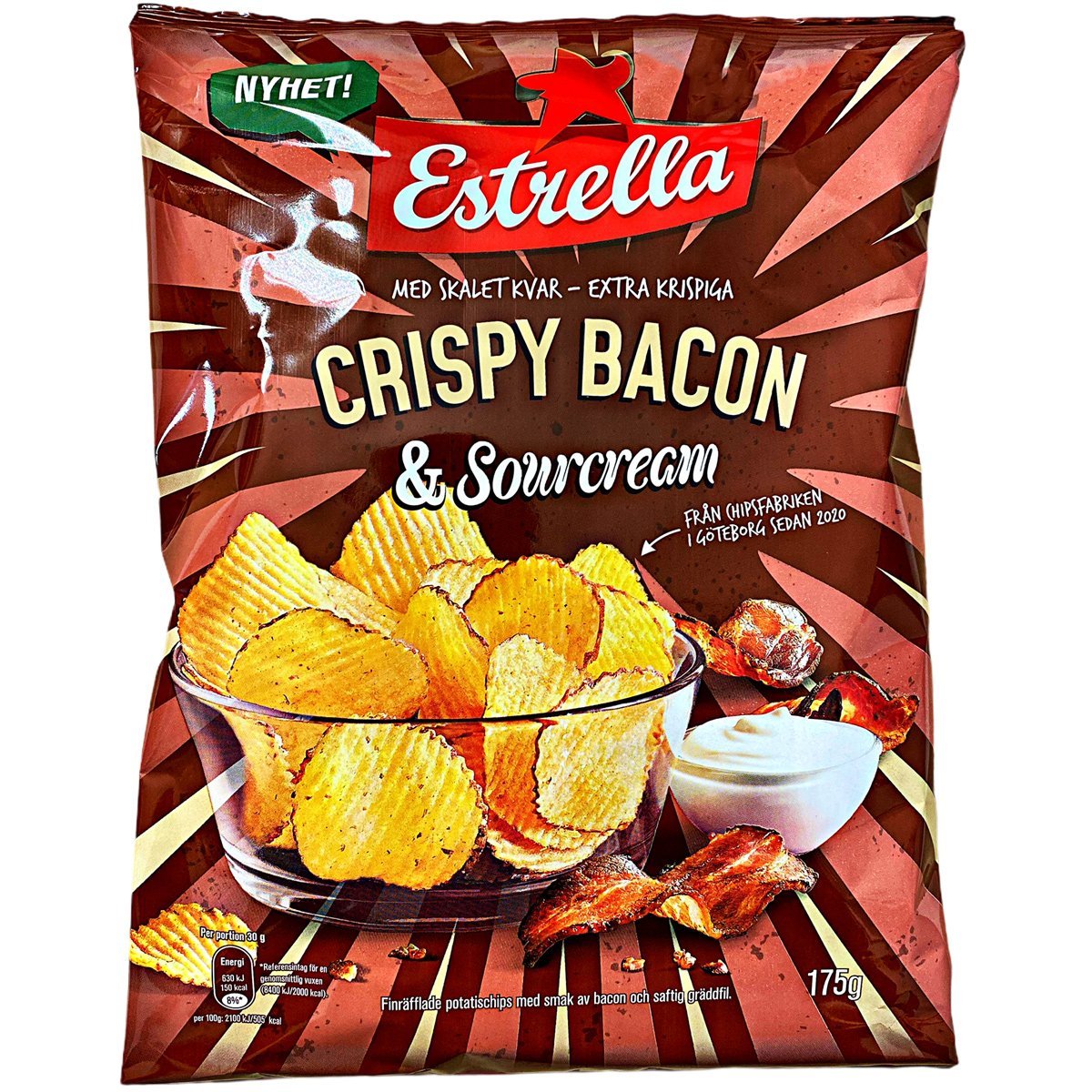 Estrella Crispy Bacon & Sourcream (175g) - Naschhaus - Schweden - Shop