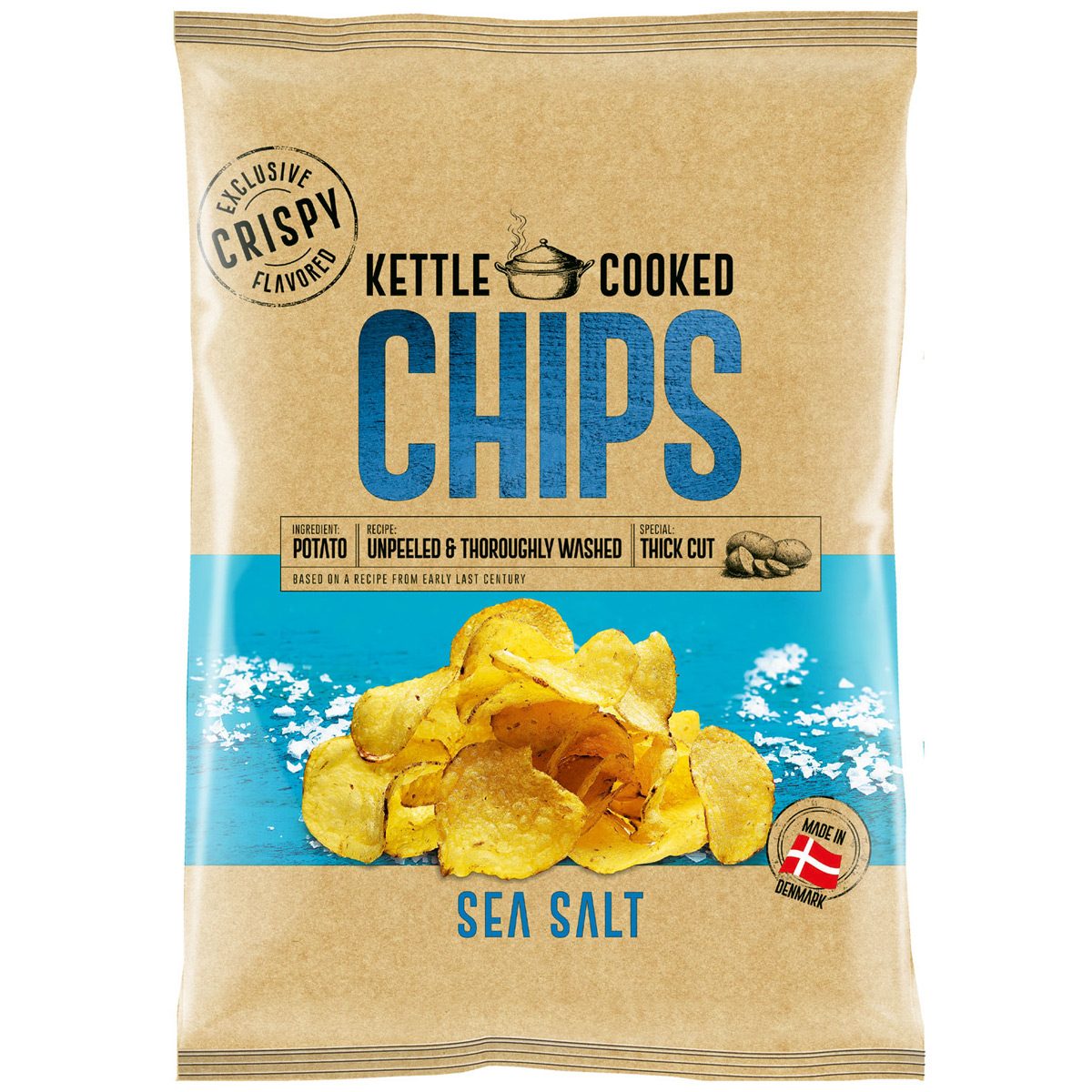 OK Snacks Kettle Chips SALT Aus Dänemark (150g) - Verpacktes - Naschhaus