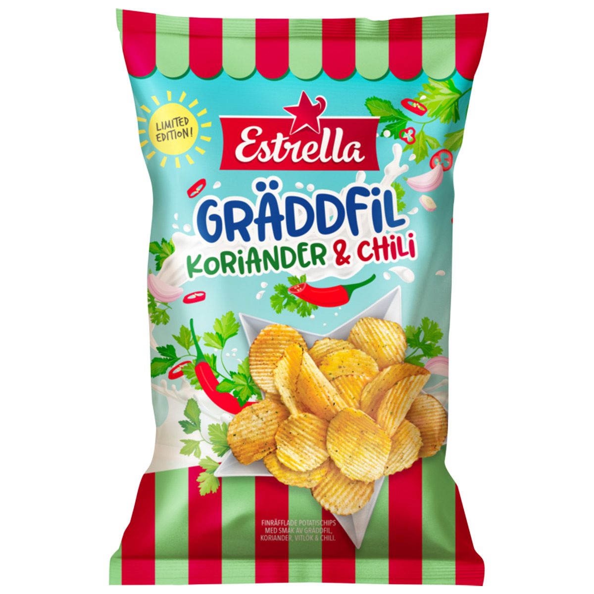 Estrella Gräddfil Koriander & Chili (160g) - Verpacktes - Naschhaus